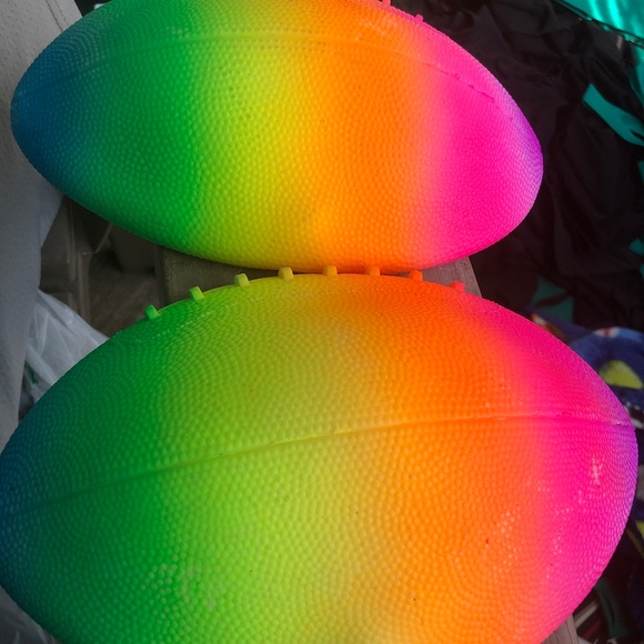 Games | 2 Inflatable Colored Footballs | Poshmark